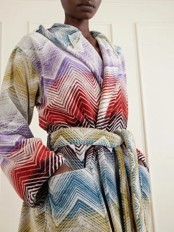 Missoni Marea Striped Cotton-terry Robe