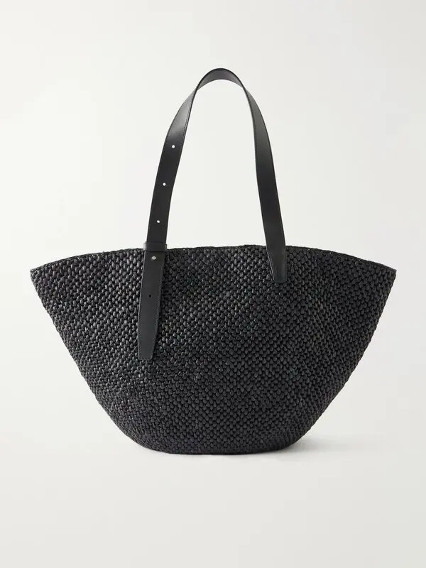 LIÉ STUDIO The Bianca Raffia Tote - Black