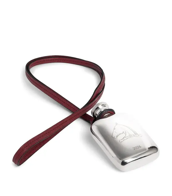 Dunhill Engraved Horse Mini Flask