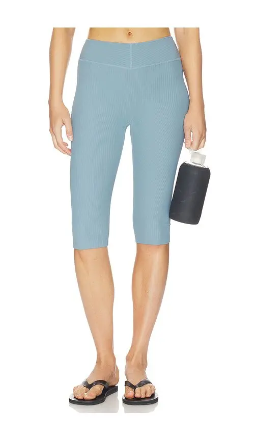 Beyond Yoga Ribbed Pedal Pusher Pants - Blue