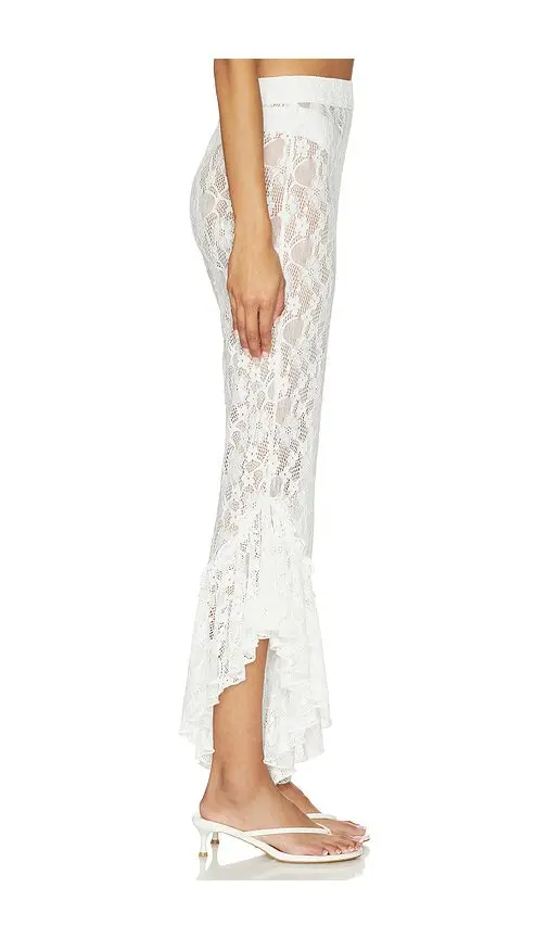 My Beachy Side Lace Ruffle Cuff Pants