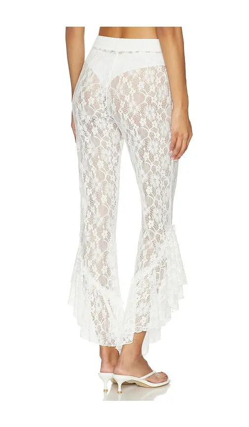 My Beachy Side Lace Ruffle Cuff Pants