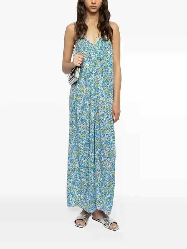 Zadig&Voltaire Ristym Floral-print Maxi Dress - Pear
