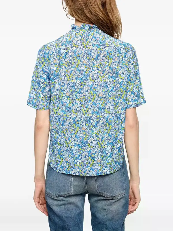 Zadig&Voltaire Topher Floral-print Blouse - Blue