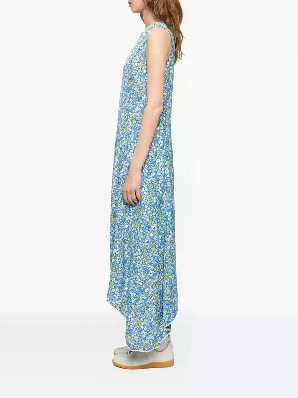 Zadig&Voltaire Rerol Floral-print Asymmetric Dress - Blue