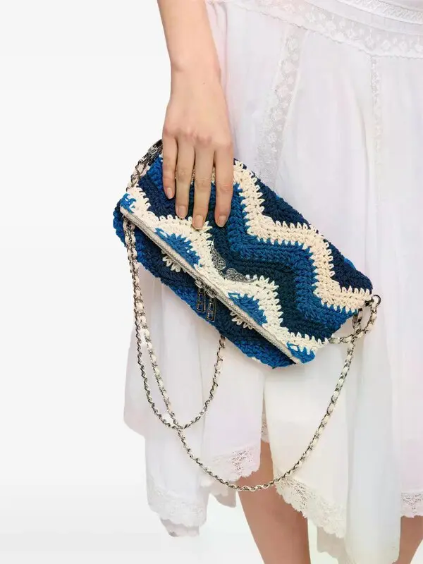 Zadig&Voltaire Rock Macramé Cross Body Bag - Blue