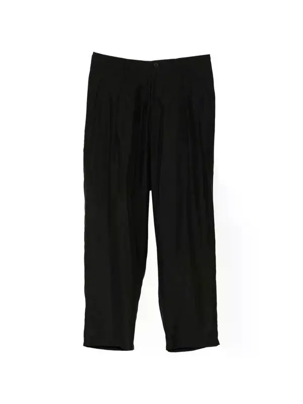 Yohji Yamamoto Silk Trousers - Black