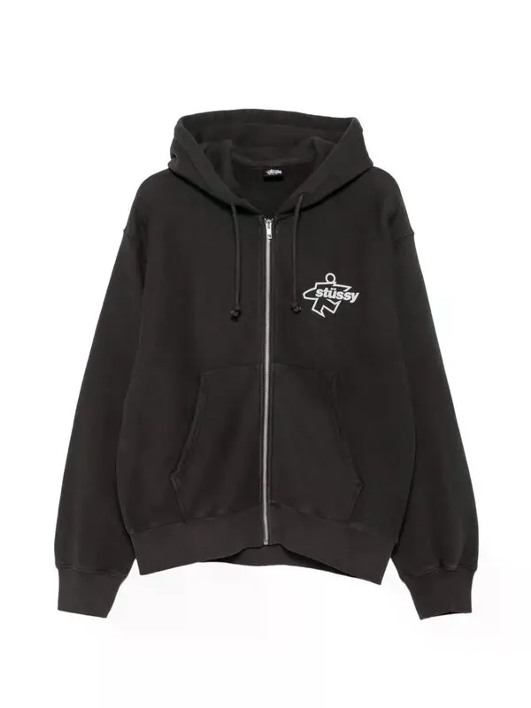 StÜssy Surf Logo-print Zip-up Hoodie
