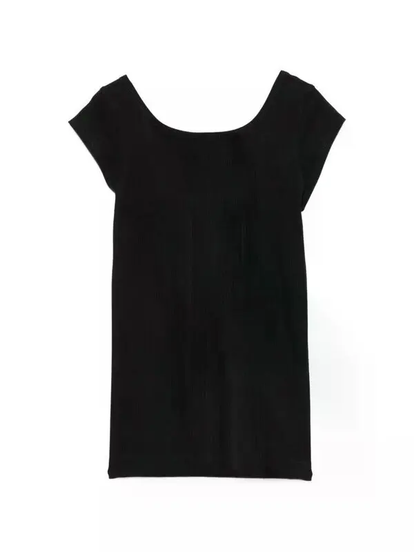 Pinko Ribbed Knit Cap Sleeve T-shirt