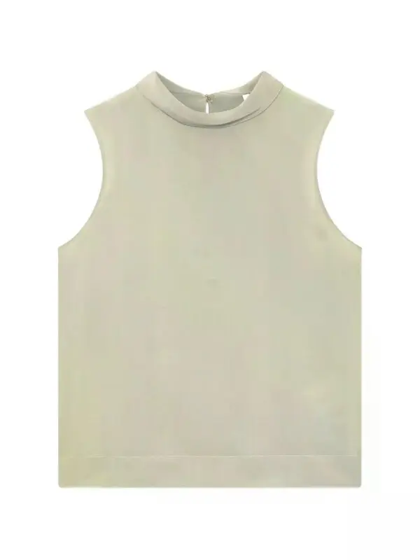 LARDINI Sleeveless Silk Top - Green