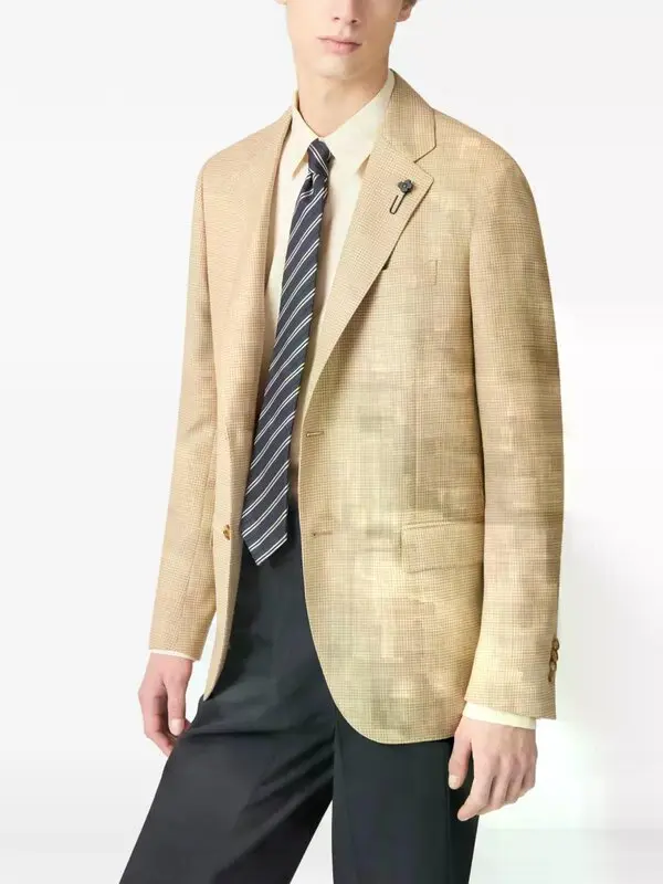 LARDINI Single-breasted Patterned Blazer