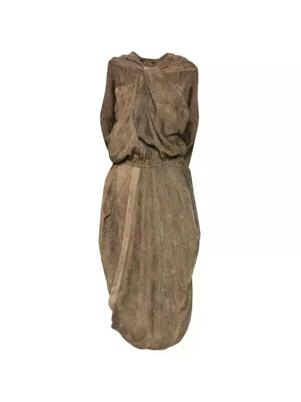 UMA WANG Sleeveless Midi Dress - Brown