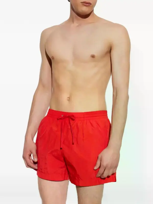 MAISON MARGIELA Crinkled Drawstring Swim Shorts - Red