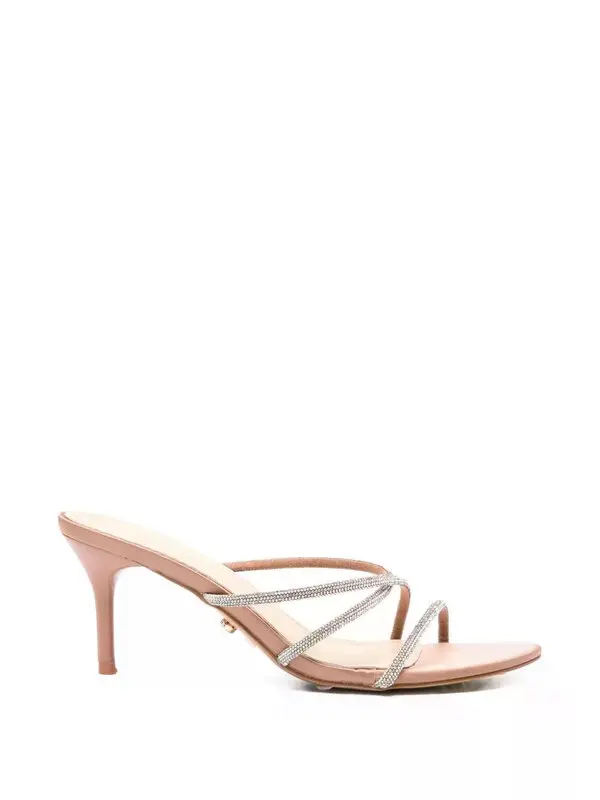 TWENTY FOURHAITCH Lovers Crystal-embellished Stiletto Sandals - Neutrals
