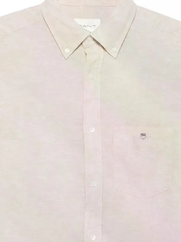 Gant Buttoned Chest-pocket Shirt - Neutrals