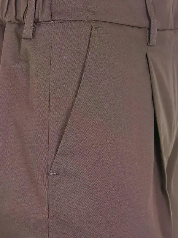 DRHOPE Pleated Trousers With Elasticated Waistband