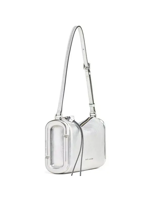 Marc Jacobs Metallic Leather Small Shoulder Bag - Silver