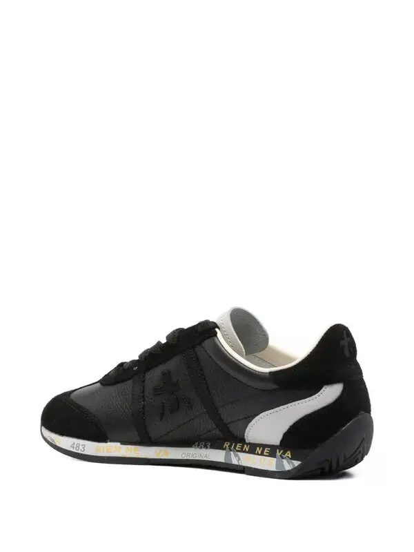 Premiata Jacky X Logo Patch Sneakers - Black