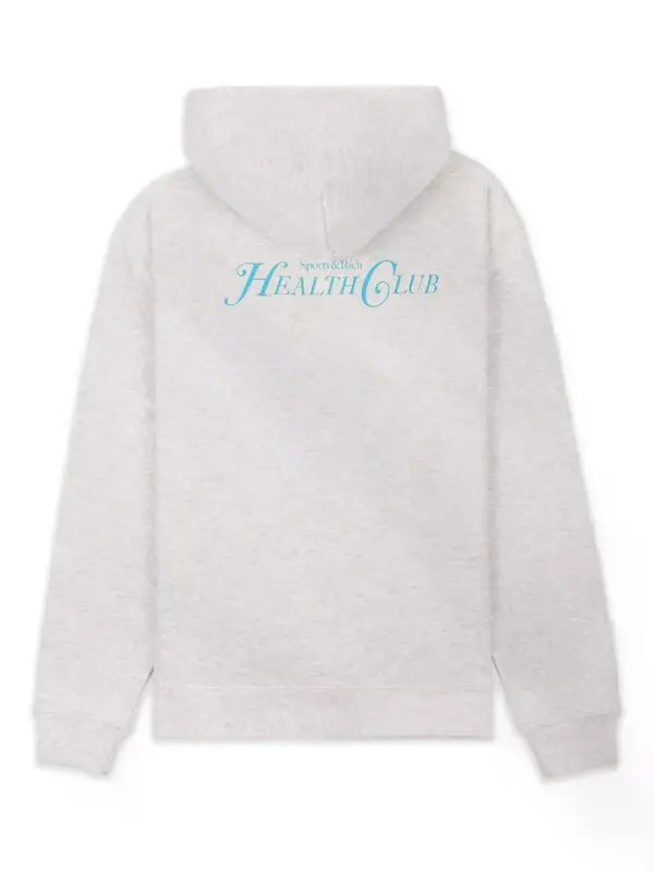 SPORTY & RICH Rizzoli Logo-print Hoodie - Grey