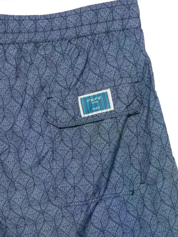 FEFÈ Geometric-print Drawstring Swim Shorts