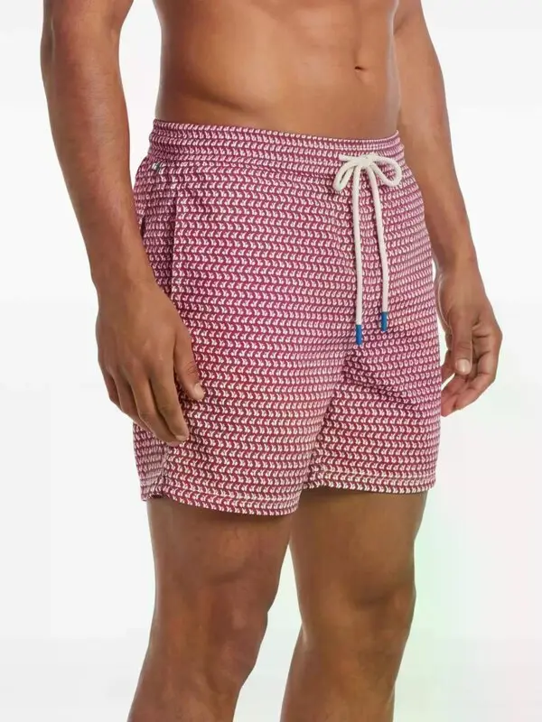 FEFÈ Elephant-print Drawstring Swim Shorts