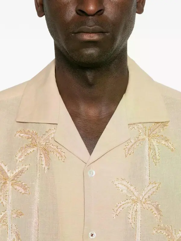 BAZISZT Palm Groove Camp-collar Shirt
