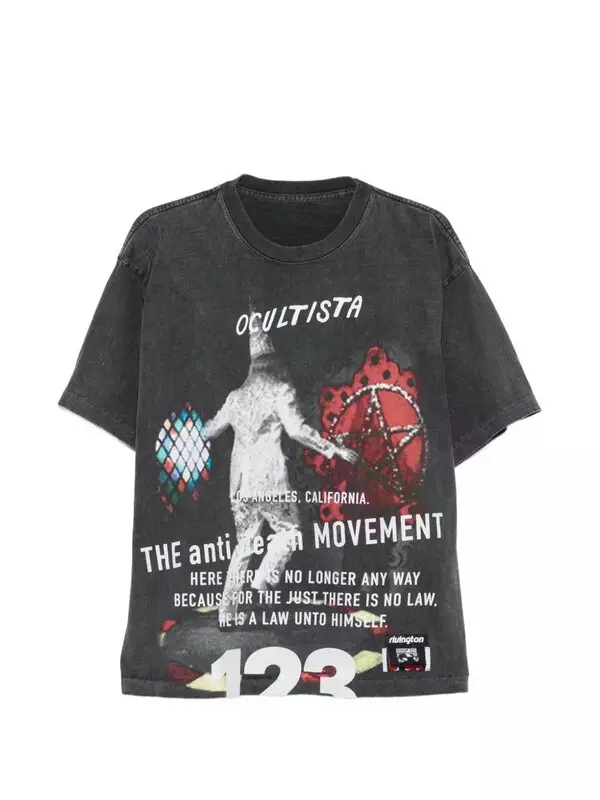 RIVINGTON ROI REBIS Graphic-print T-shirt - Grey