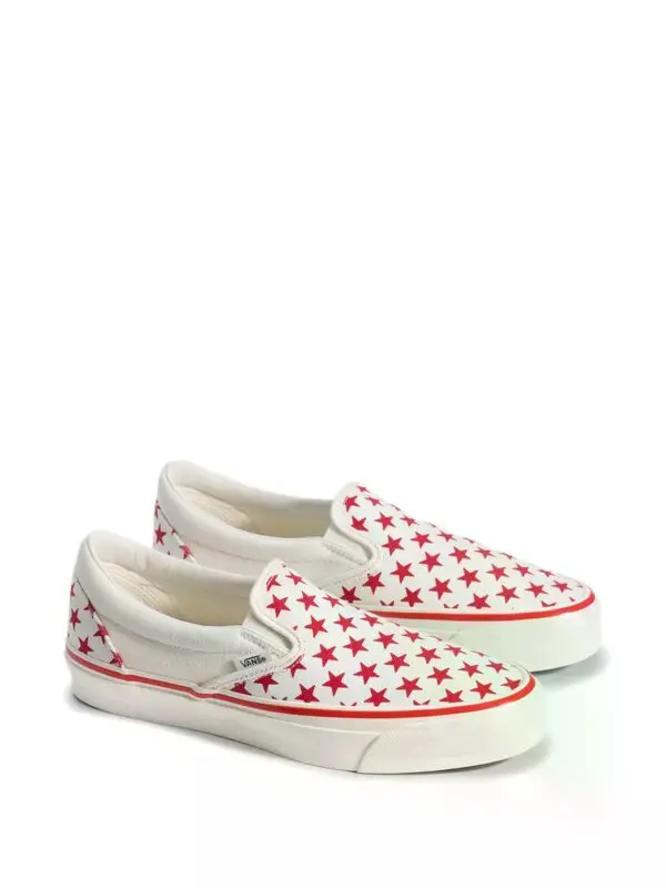 VANS Classic Slip-on 98 Lx Star Print Canvas Sneakers - Neutrals