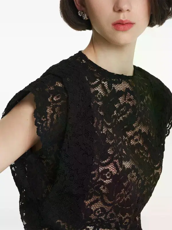 2310 STUDIO Lace Scalloped-edge Top