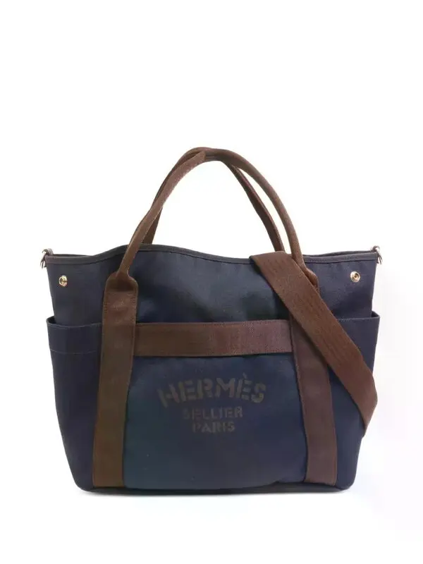 Hermès Grooming Two-way Handbag - Blue
