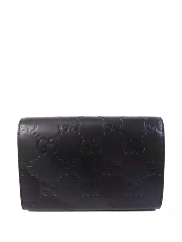 Gucci Gg Pattern Chain Wallet Shoulder Bag