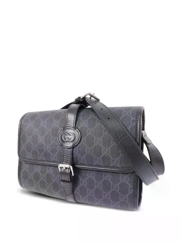 Gucci Gg Supreme Interlocking Shoulder Bag