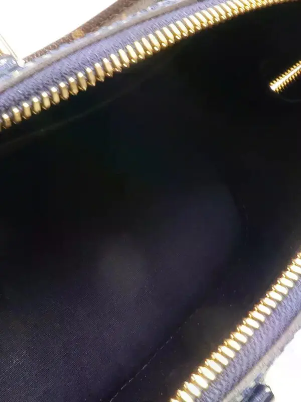 LOUIS VUITTON Alma Bb Monogram Vernis Tote Bag - Blue
