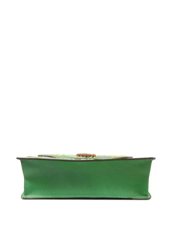 Gucci Leather Embroidered Shoulder Bag