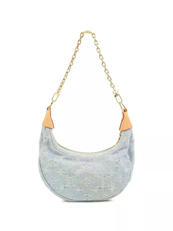 LOUIS VUITTON Loop Monogram Denim Shoulder Bag