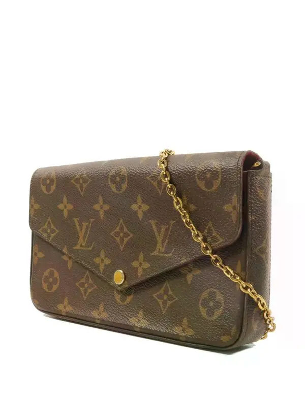 LOUIS VUITTON Monogram Felicie Shoulder Bag - Brown
