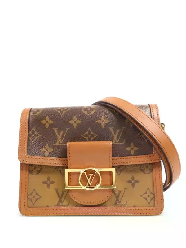 LOUIS VUITTON Mini Dauphine Monogram Reverse Shoulder Bag - Brown