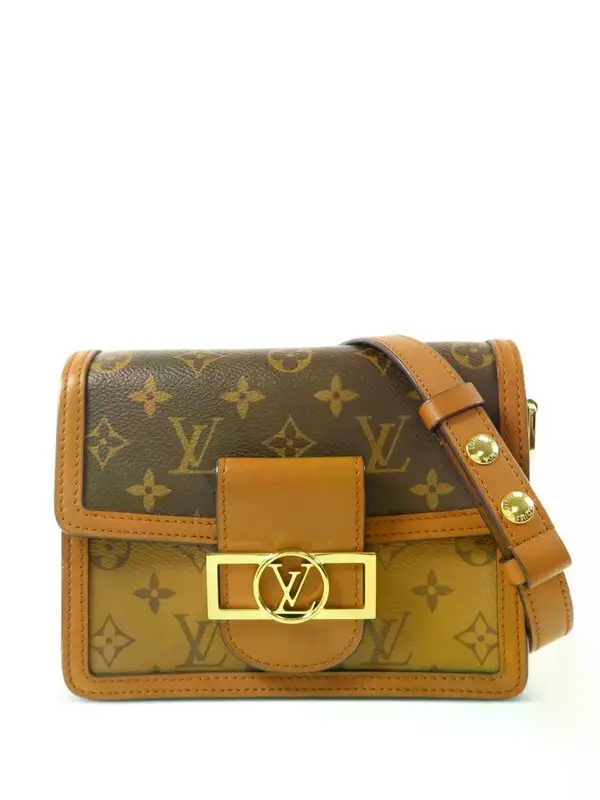 LOUIS VUITTON Mini Dauphine Monogram Reverse Canvas Shoulder Bag - Brown