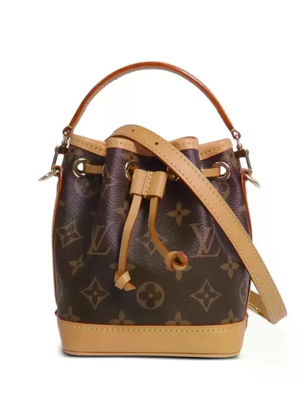 LOUIS VUITTON Nano Noe Monogram Canvas Bucket Bag - Brown