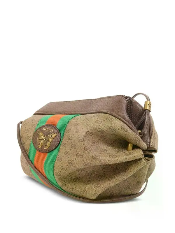 Gucci Gg Supreme Canvas Tote Bag With Web Stripe And Butterfly Appliqu