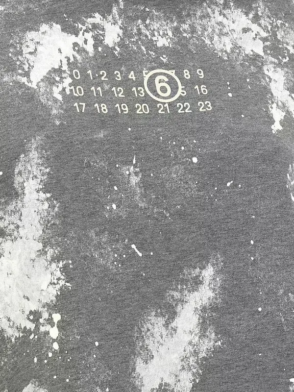 MAISON MARGIELA Numeric Signature Paint-splatter Hoodie