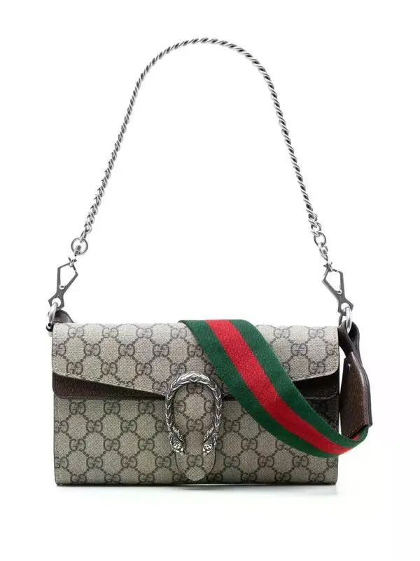 Gucci Gg Supreme East West Dionysus Flap Bag - Neutrals