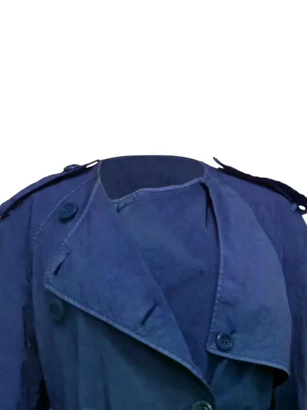 Burberry Collarless Double-breasted Trench Coat