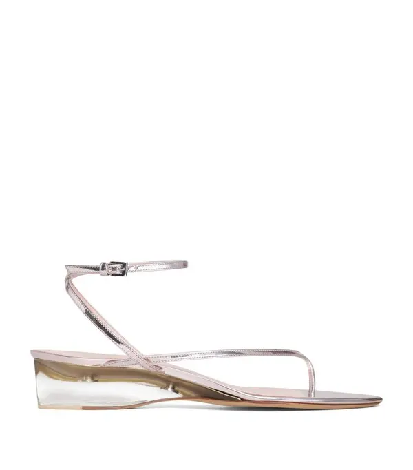 Alaïa Tongs Wedge Sandals - Metallic