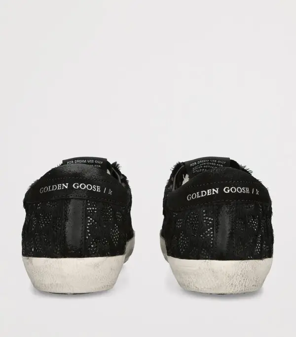 GOLDEN GOOSE Embellished Leather Super-star Sneakers