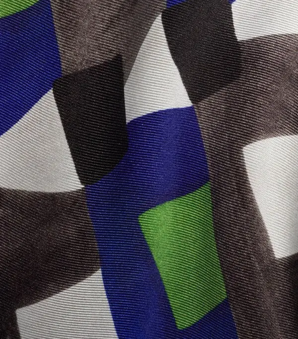 Miu Miu Silk Printed Scarf - Turquoise
