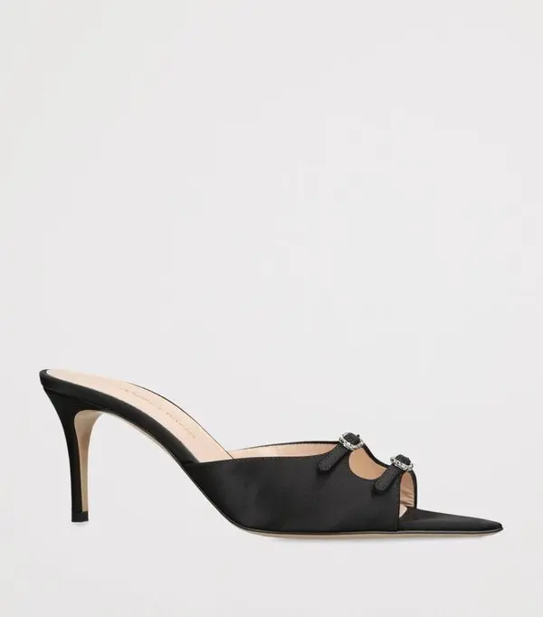 ANDREA WAZEN Carol Heeled Mules 75 - Black