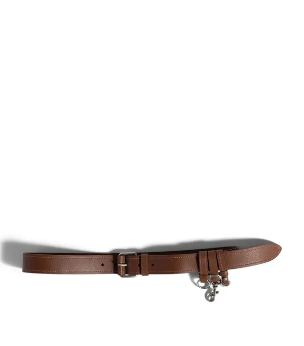 Miu Miu Calfskin Belt With Buckle Detail - Brown