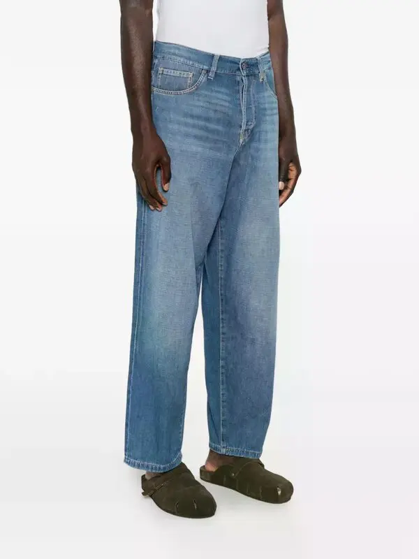 TRC Faded Effect Straight Leg Jeans