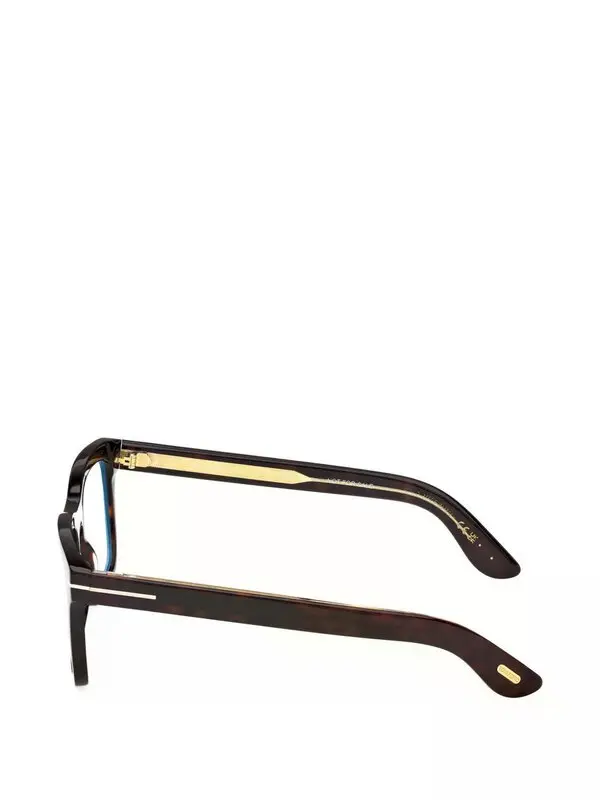 TOM FORD Tortoiseshell Rectangle Eyeglasses